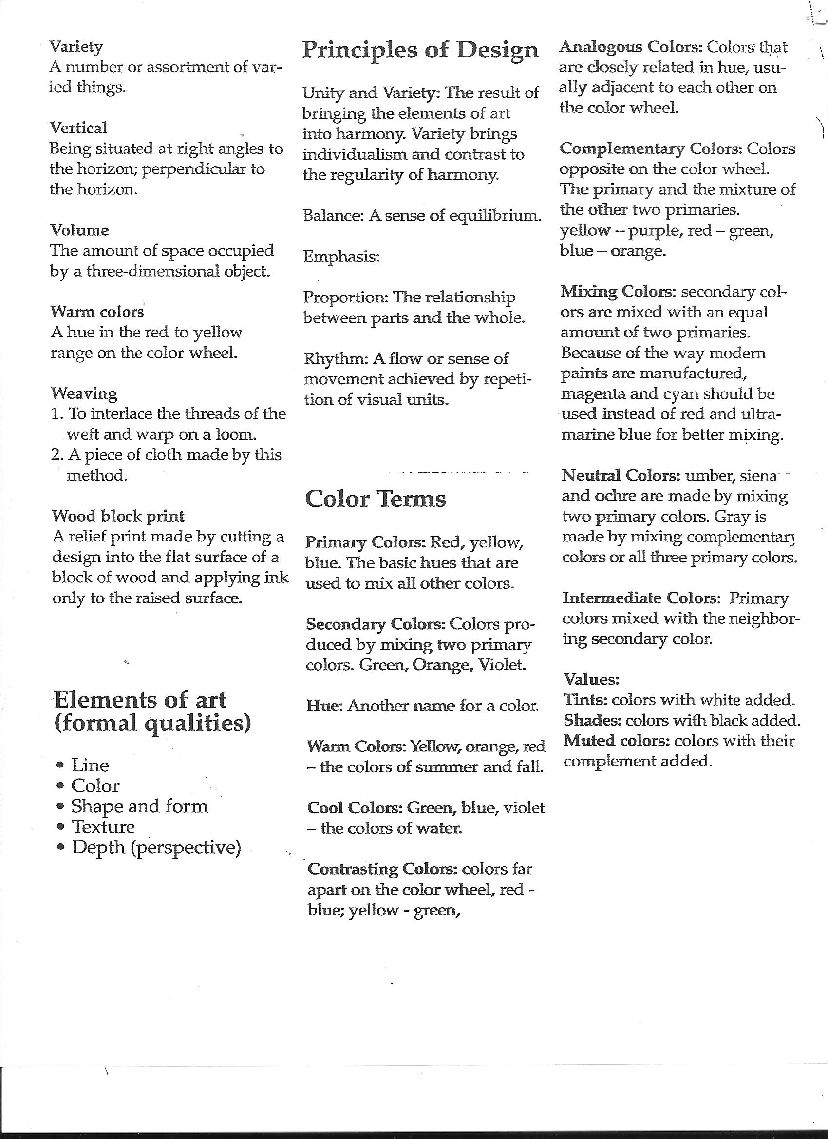 Glossary of Art Terminology | FAVE